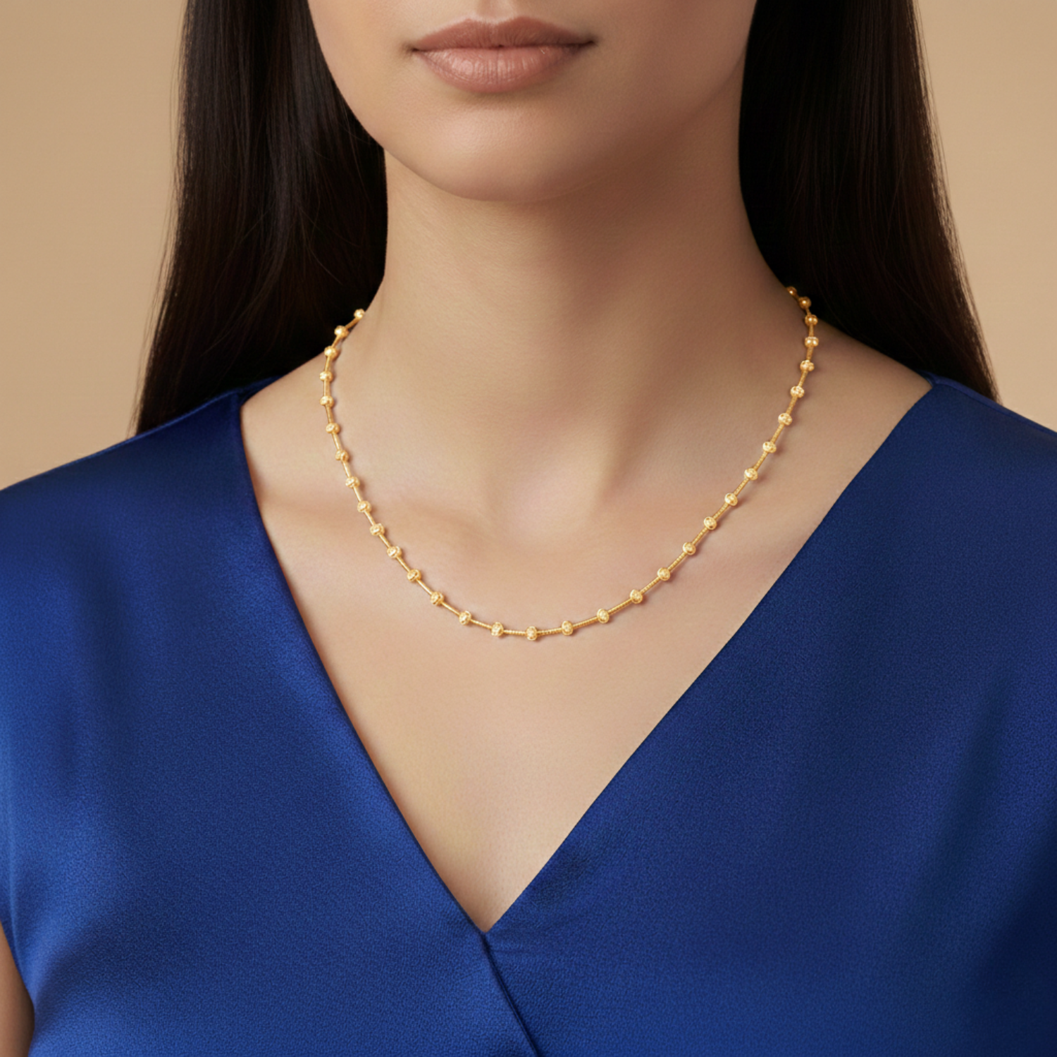 14K Gold Over Sterling Silver Diamond-Cut Moon Chain Necklace – Tilo ...